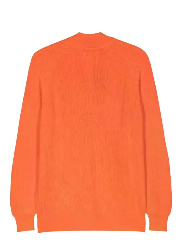MOORER Basoli Ribbed Cotton Jumper - Orange
