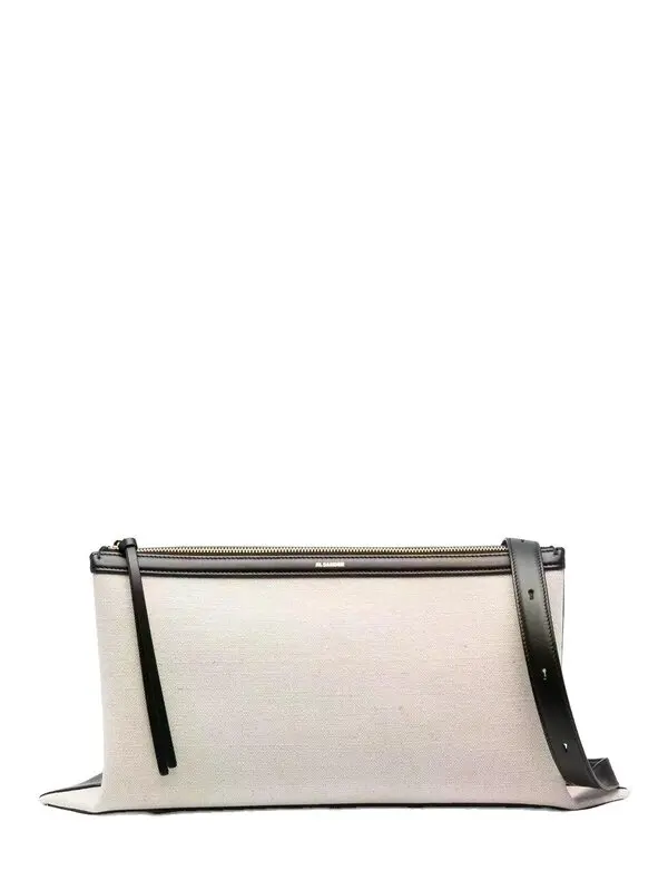 JIL SANDER Small Logo-stamp Shoulder Bag - Black