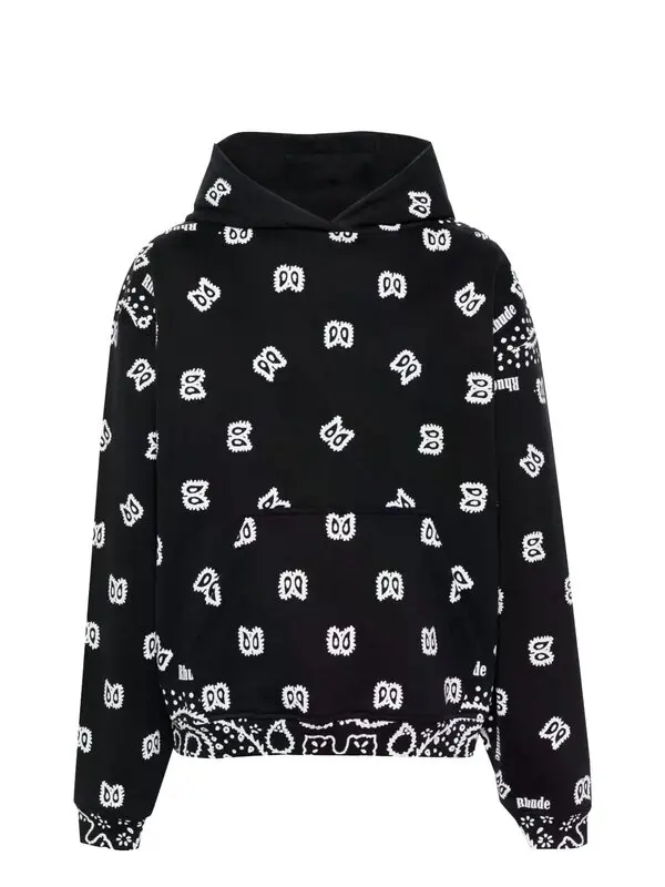 Rhude Bandana Print Hoodie - Black