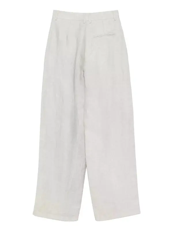 BARBA NAPOLI Linen Trousers - Grey