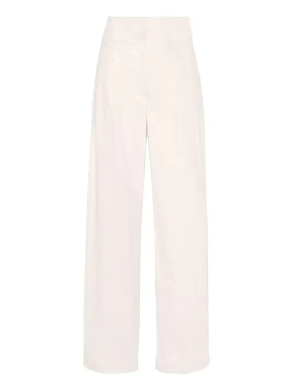 GENNY Wide-leg Trousers - Neutrals