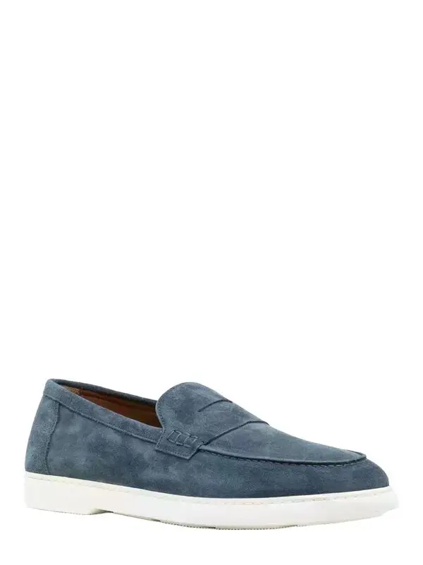 DOUCAL'S Suede Penny Slot Loafers - Blue