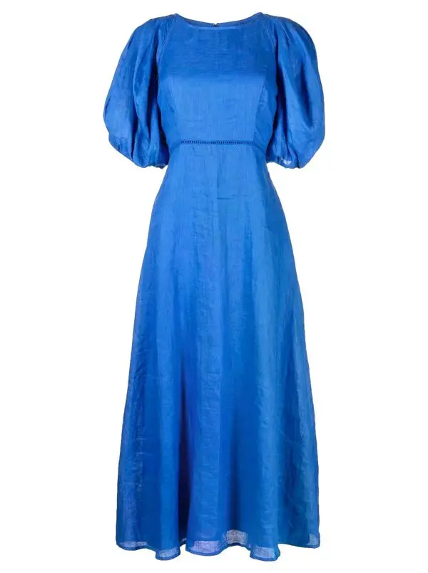 Faithfull The Brand Valerina Linen Maxi Dress - Blue