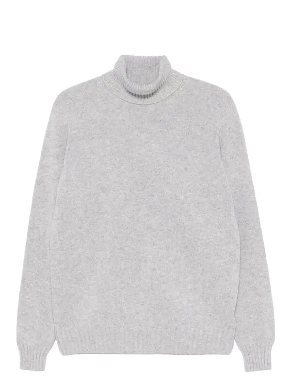 DELL'OGLIO Cashmere Roll Neck Sweater - Grey