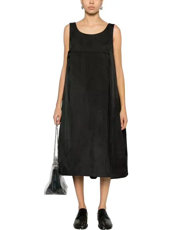 Comme Des Garçons Patterned Jacquard Sleeveless Dress - Black