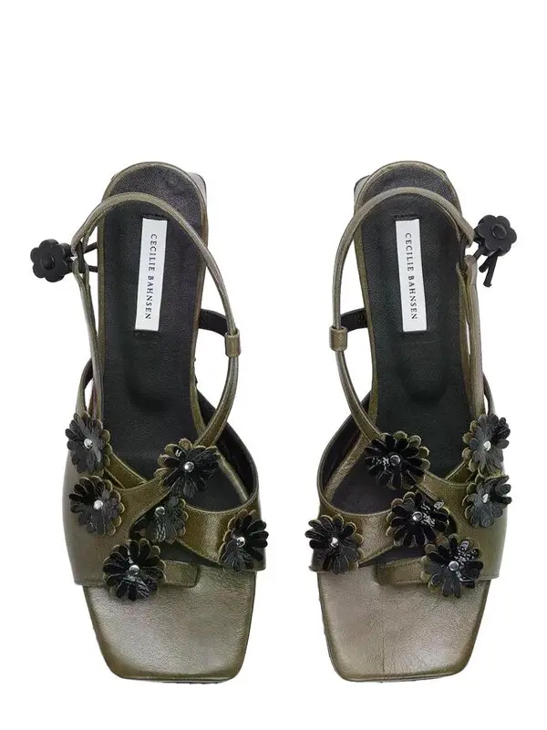 Cecilie Bahnsen Arna Slingback Sandals - Green