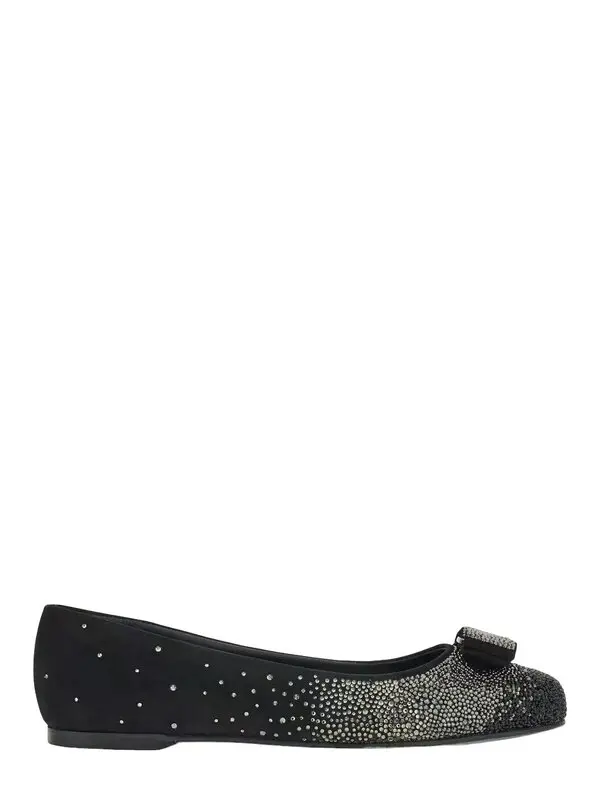 FERRAGAMO Vara Bow Ballerina Shoes - Black