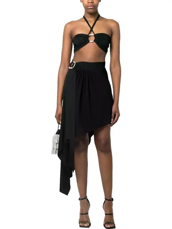 Alexandre Vauthier Ring-detail Belted Asymmetric Skirt - Black