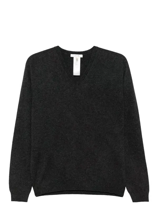 THE ROW Cashmere Mélange V-neck Sweater - Grey