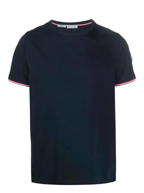 Moncler Stretch-cotton T-shirt - Blue