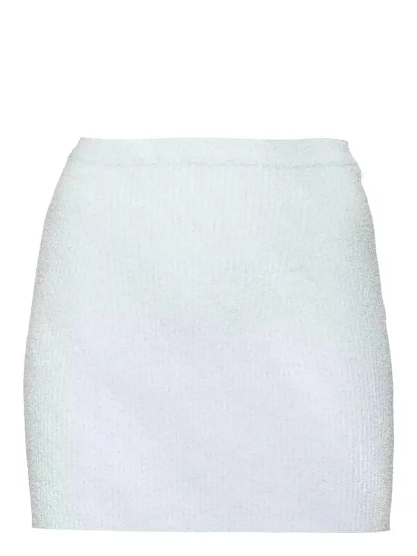 Wardrobe.NYC Towelling-finish Mini Skirt - Blue