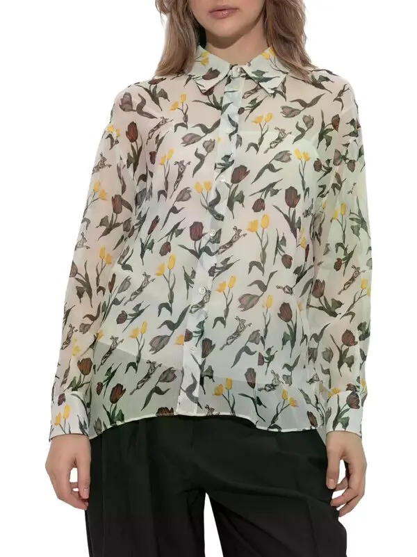 Marni Floral Print Button-down Shirt - Neutrals