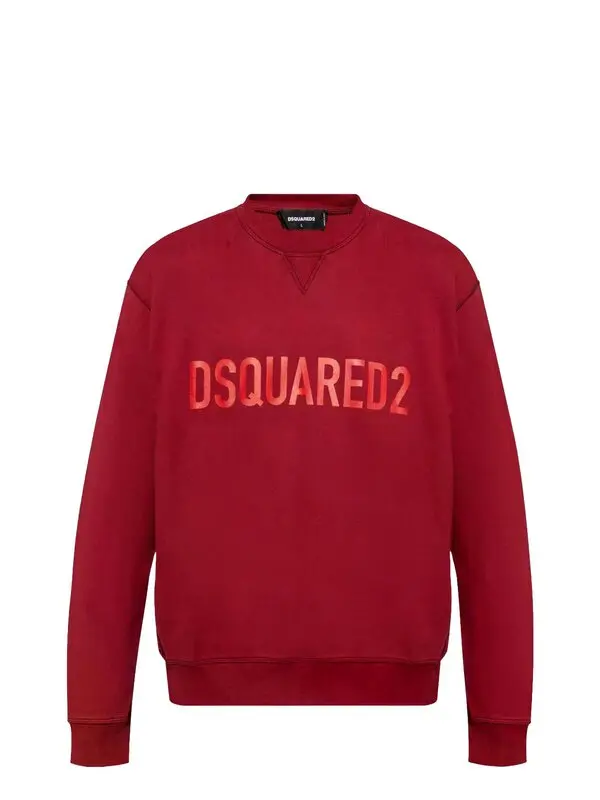 Dsquared2 Logo-print Cotton Sweatshirt - Red