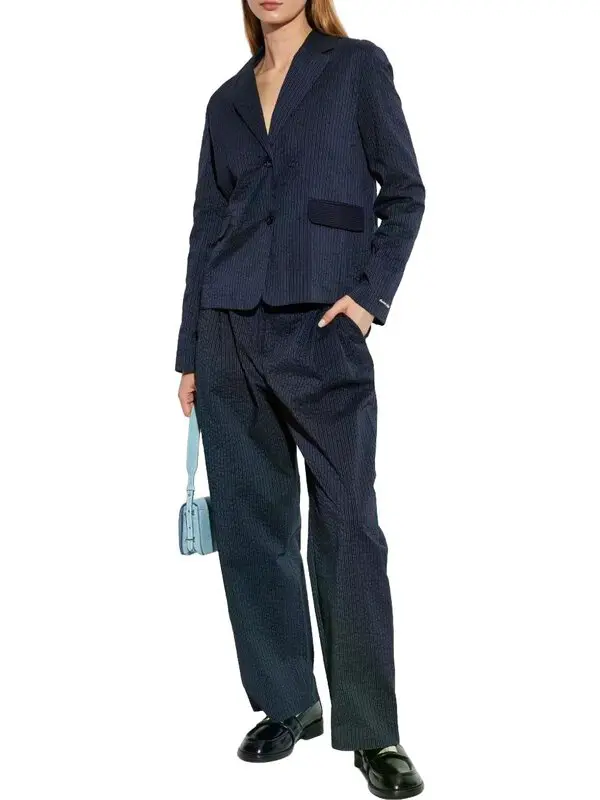 Maison Kitsuné Striped Trousers - Blue