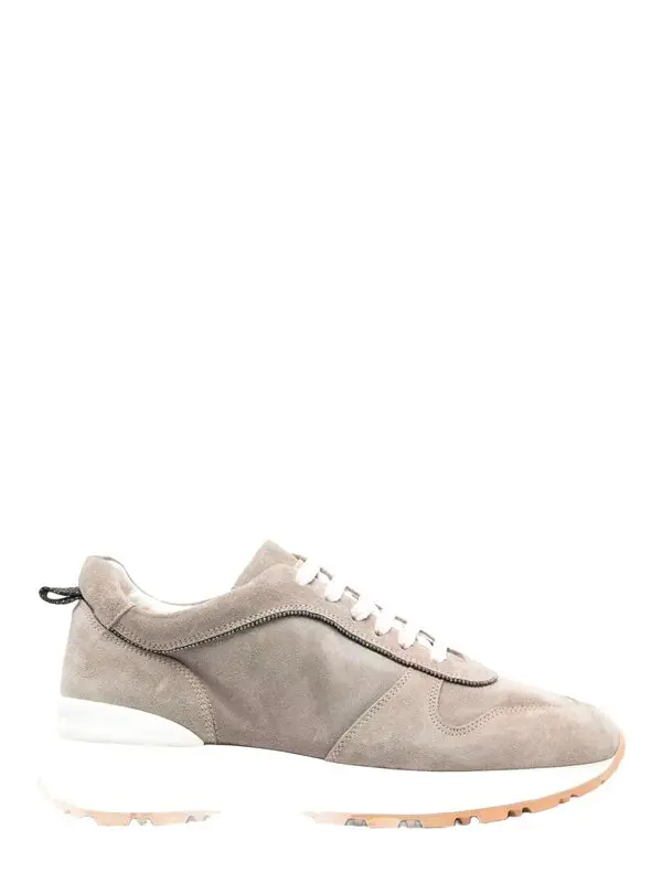 DOUCAL'S Lace-up Suede Sneakers - Grey
