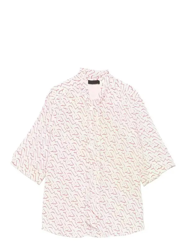 Liu Jo Monogram Print Shirt - White