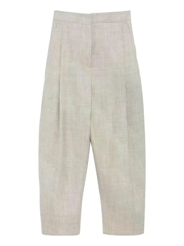 Studio Nicholson Tropical Pleated Wool Trousers - Neutrals