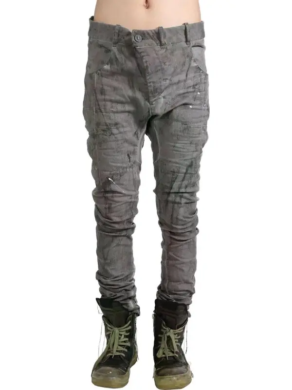 Boris Bidjan Saberi Distressed Finish Trousers - Grey
