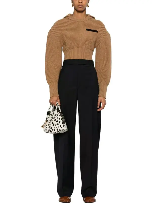 Sportmax Ampezzo Virgin Wool Trousers - Blue