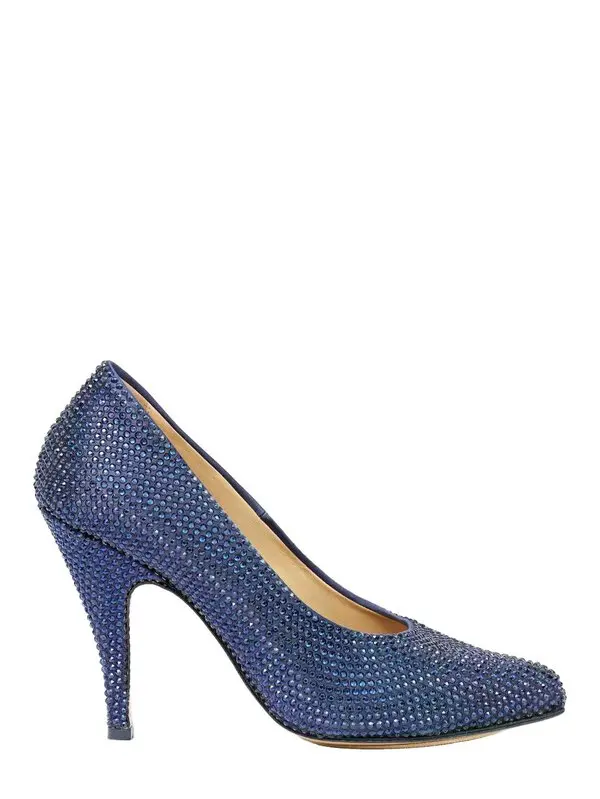 MAISON MARGIELA Tab Tabi 110mm Rhinestone-embellished Pumps - Blue