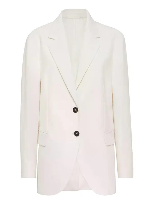 Brunello Cucinelli Monili-detail Blazer - White