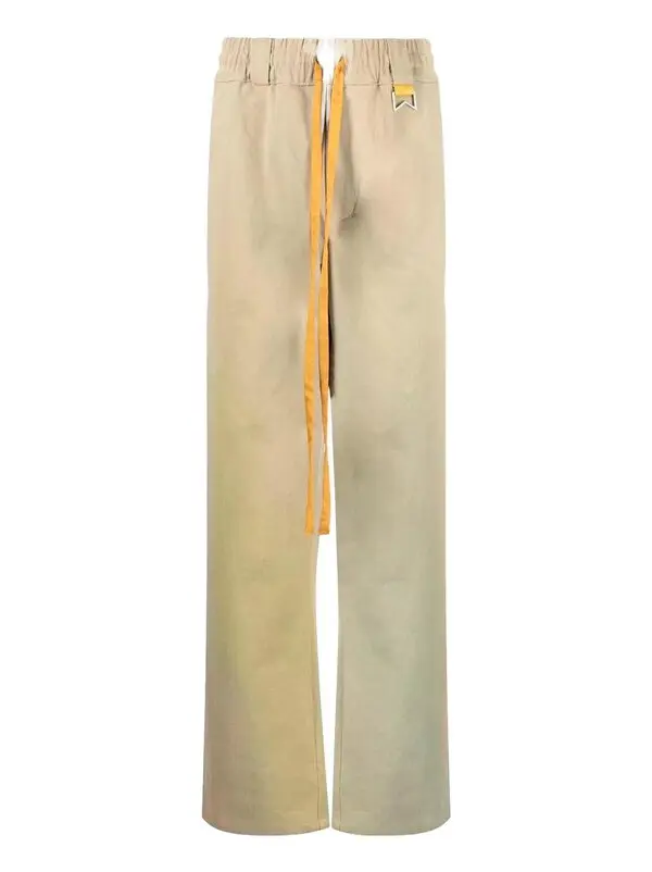 Rhude Wide-leg Cotton Trousers - Brown