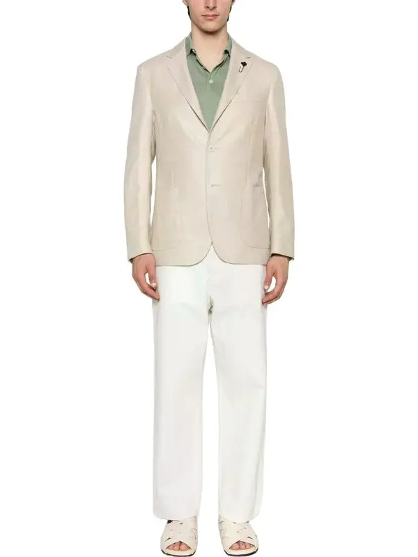LARDINI Single-breasted Blazer - Neutrals