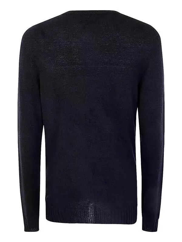 MD75 Cashmere Jumper With Ribbed Detailing - Blue