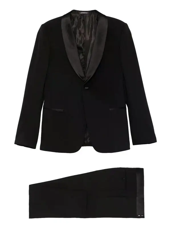 Emporio Armani Single-breasted Suit - Black