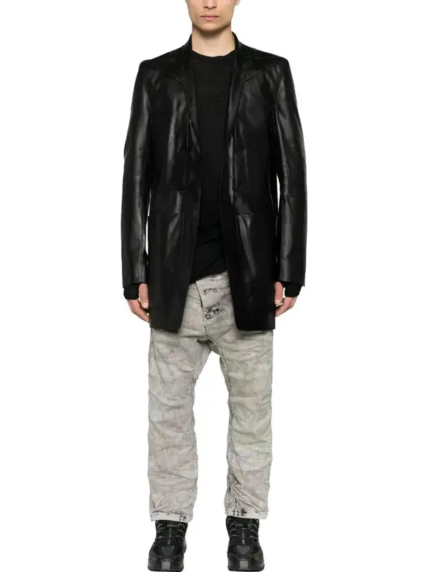 Boris Bidjan Saberi Acid Wash Drop Crotch Jeans - Grey
