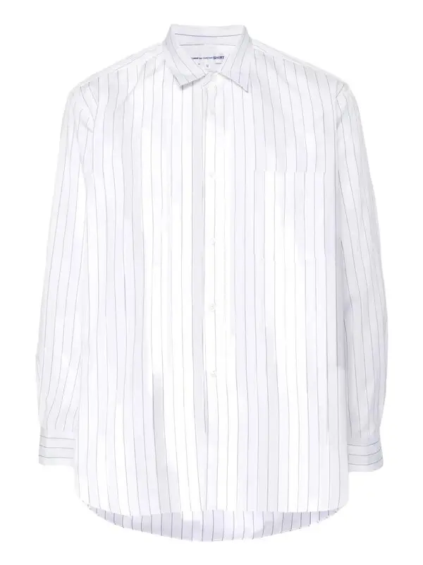 Comme Des Garçons Striped Cotton Shirt - Neutrals
