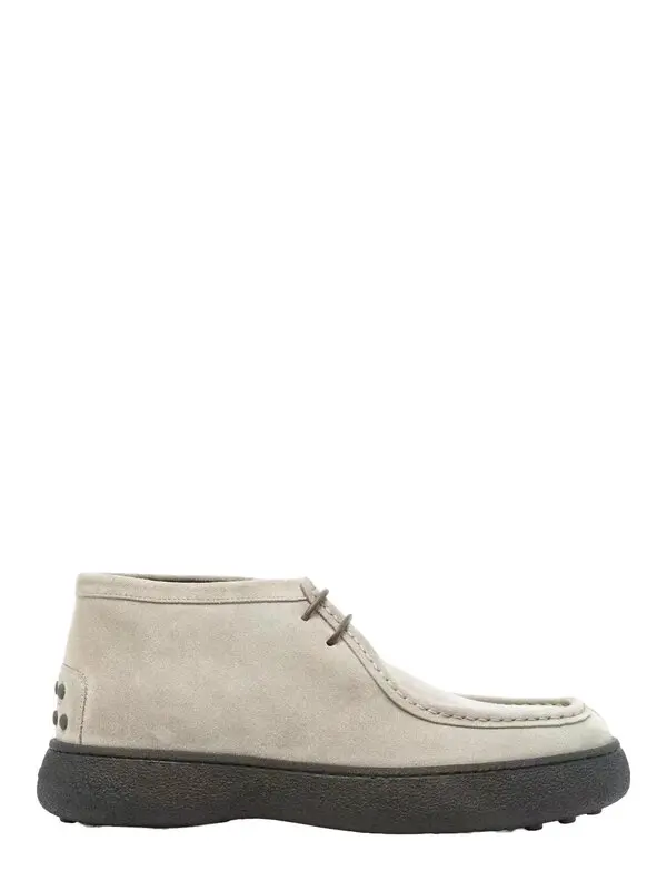 TOD'S Suede Lace-up Boots - Grey