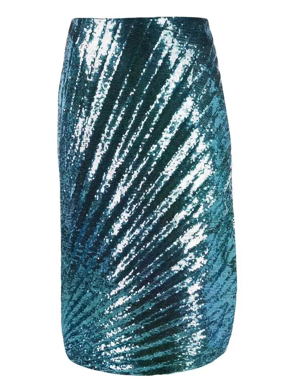 Marco De Vincenzo Sequin Skirt - Blue