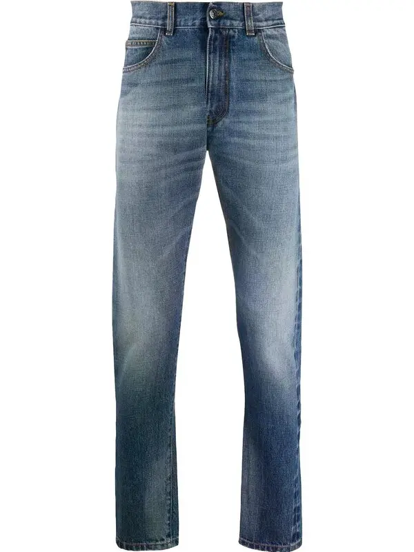 PAURA Mid-rise Straight Leg Jeans - Blue