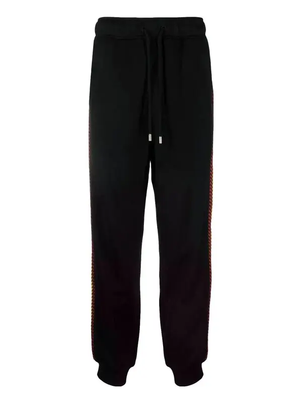 LANVIN Side Curb Cotton Track Pants - Black