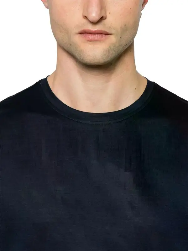 Corneliani Embroidered-logo T-shirt - Blue