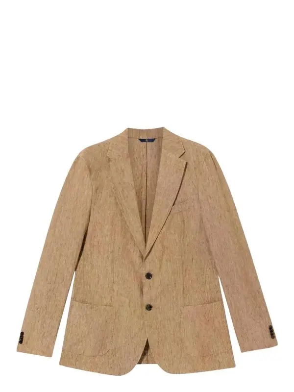 Brooks Brothers Linen Single-breasted Blazer - Brown