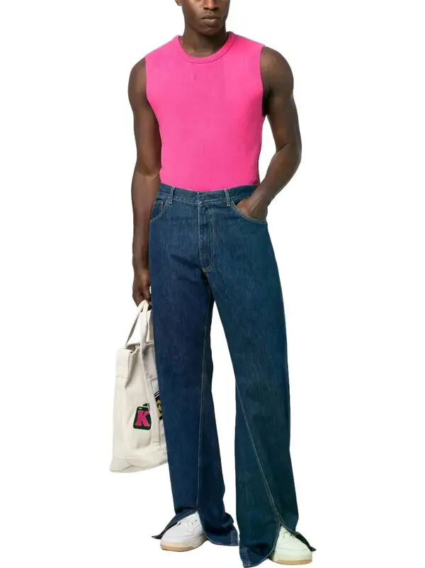BIANCA SAUNDERS Wide-leg Denim Trousers - Blue