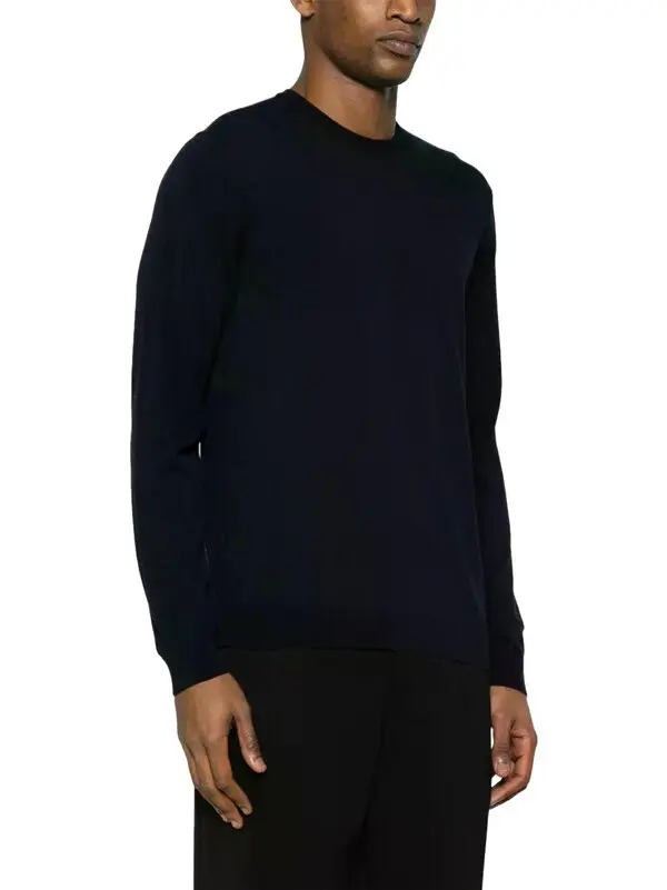 ROBERTO COLLINA Ribbed Cotton Jumper - Blue