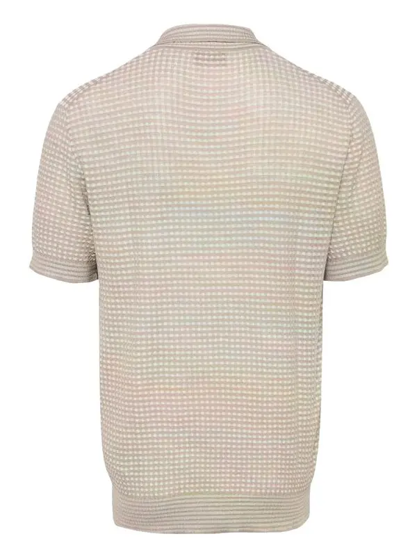 Brioni Knitted Polo Shirt - Brown