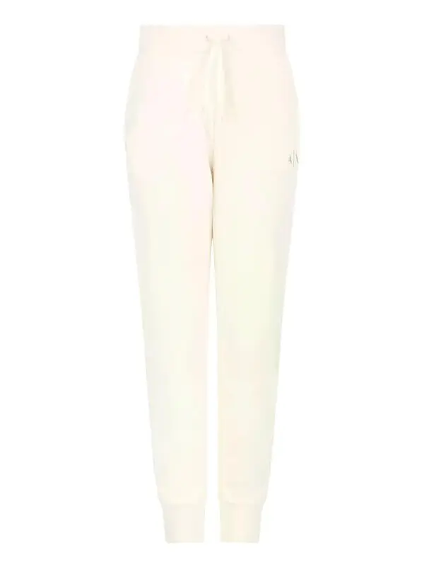 Armani Exchange Logo Print Drawstring Trousers - Neutrals