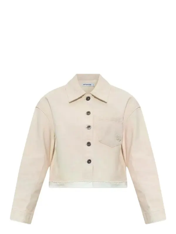 SELF-PORTRAIT Logo-embossed Jacket - Neutrals