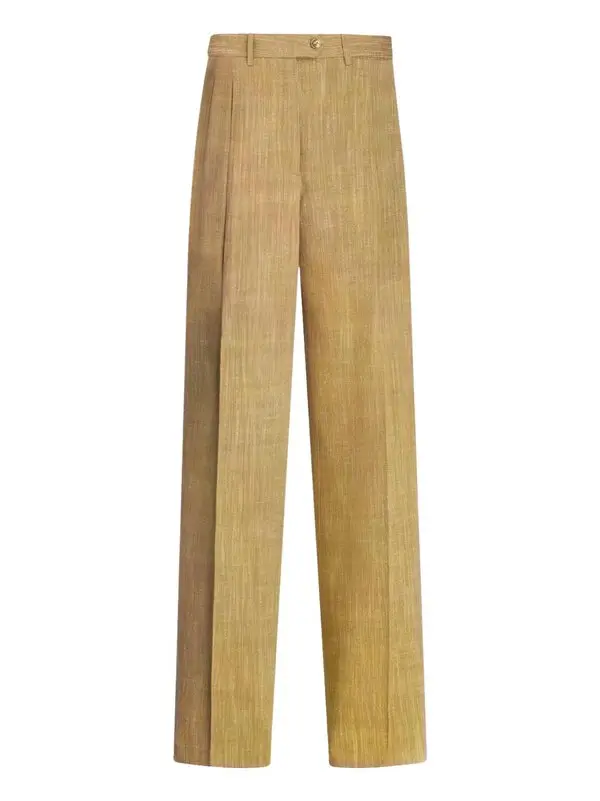 Etro Slub-effect Tailored Trousers - Neutrals