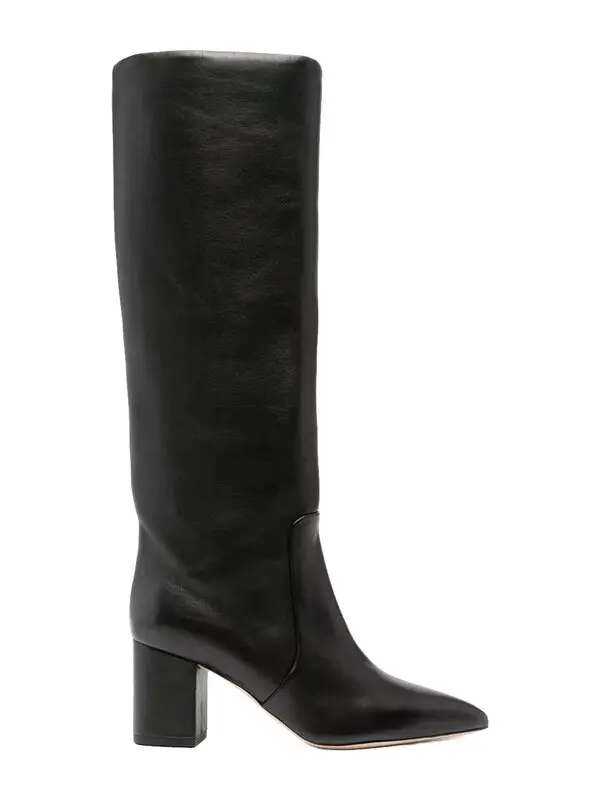 Paris Texas Knee-length Leather Boots - Black