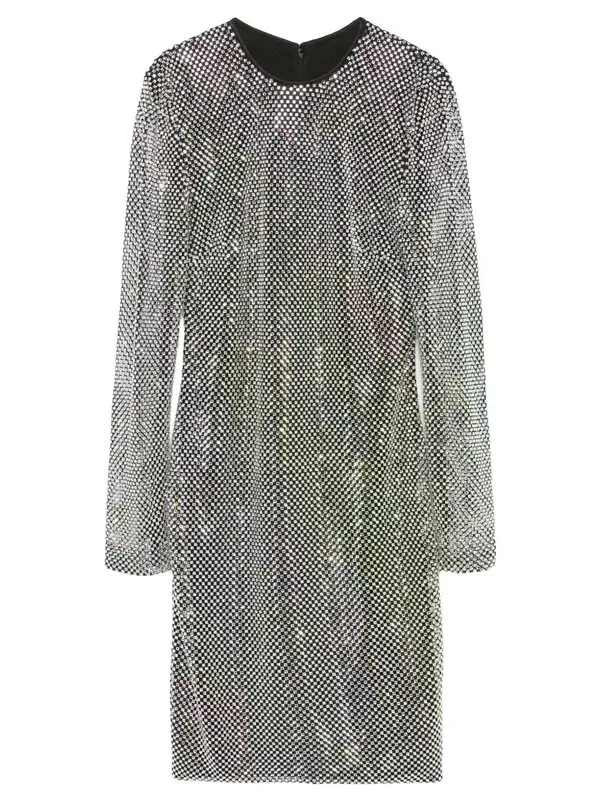 Dolce & Gabbana Crystal-embellished Mini Dress - Silver