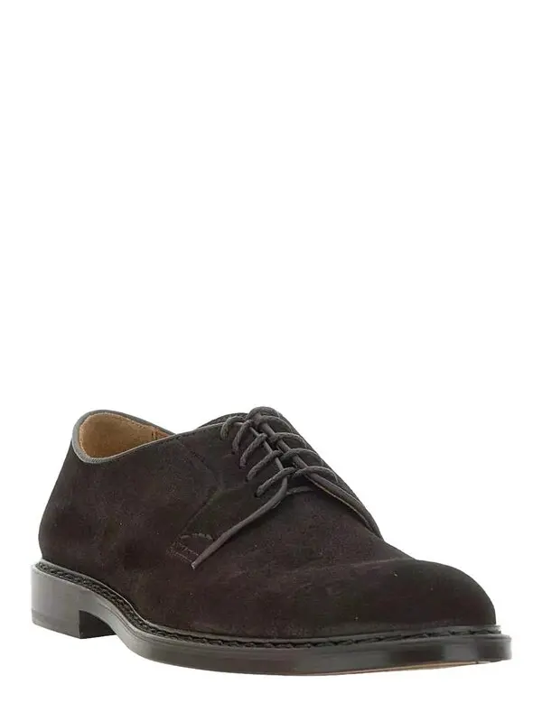 DOUCAL'S Leather Derby Shoes - Brown