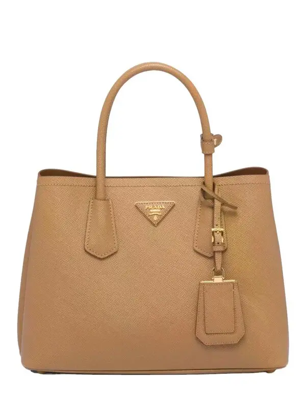 Prada Double Saffiano Tote Bag - Brown