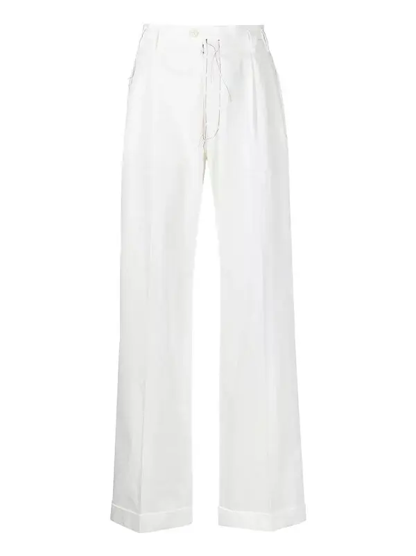 MAISON MARGIELA High-waisted Straight-leg Trousers - Neutrals