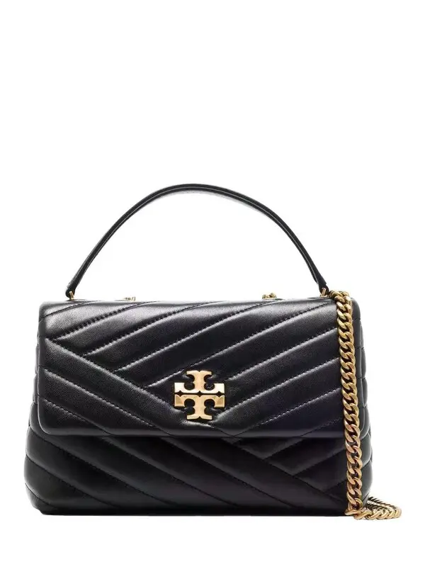 Tory Burch Kira Chevron Quilted Leather Shoulder Bag - Black