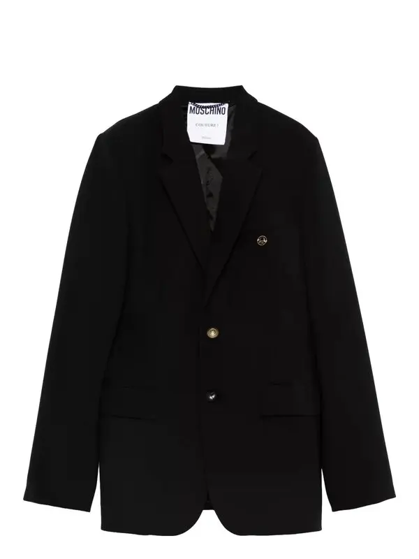 Moschino Crepe Blazer - Black